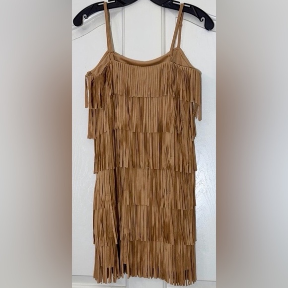 Trixxi | Dresses | Nwt Faux Suede Fringe Layered Flapper Style Short ...